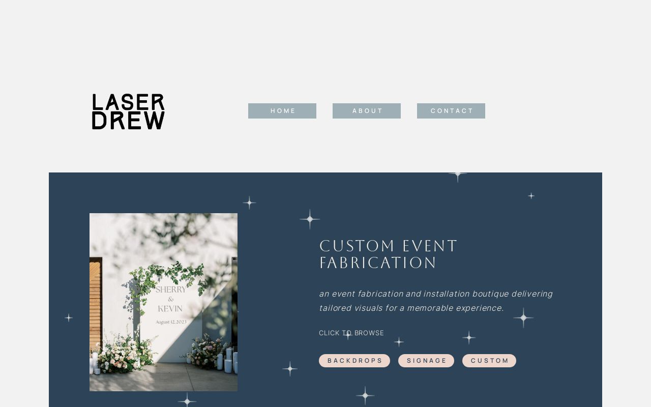 Laser Drew - Backdrops & Signage